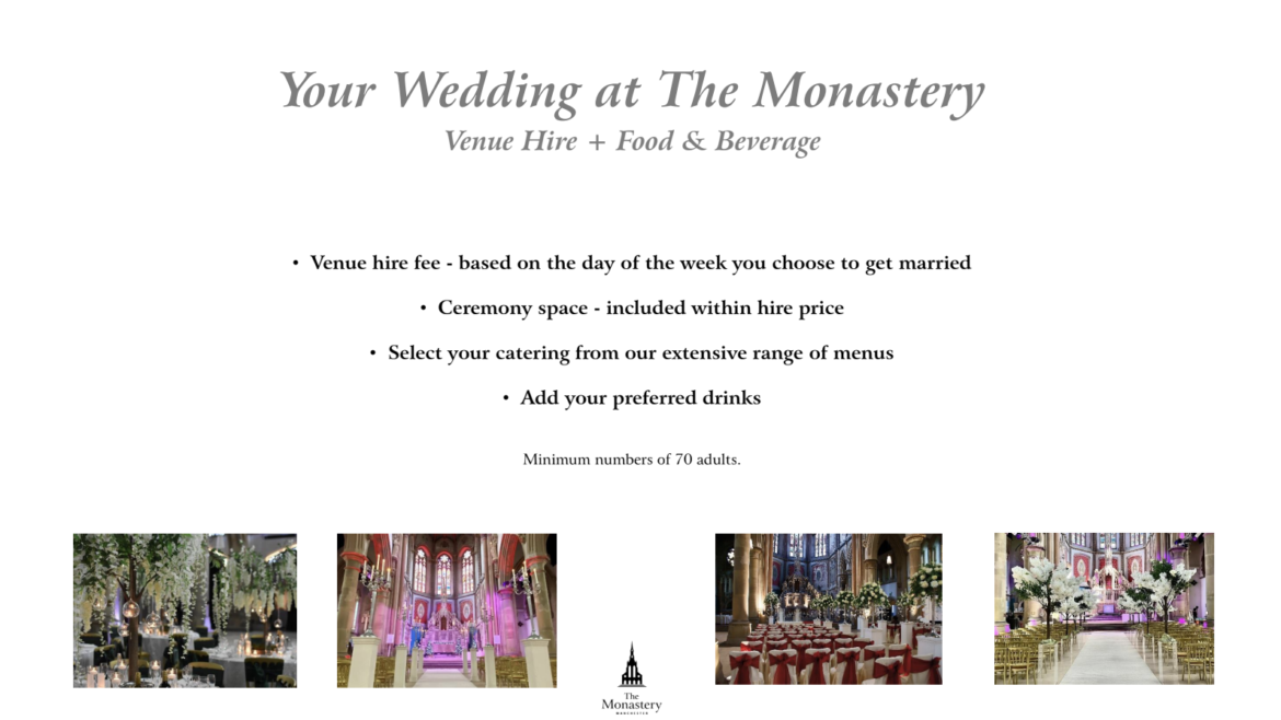 Venue Hire for Weddings | The Monastery, Manchester